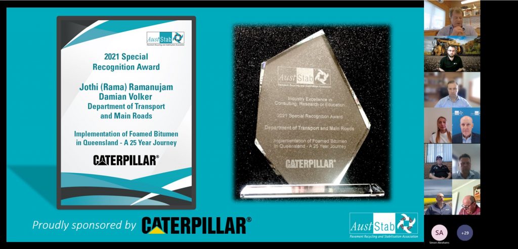 Awards of Excellence 2021 - sponsored by Caterpillar - AustStab